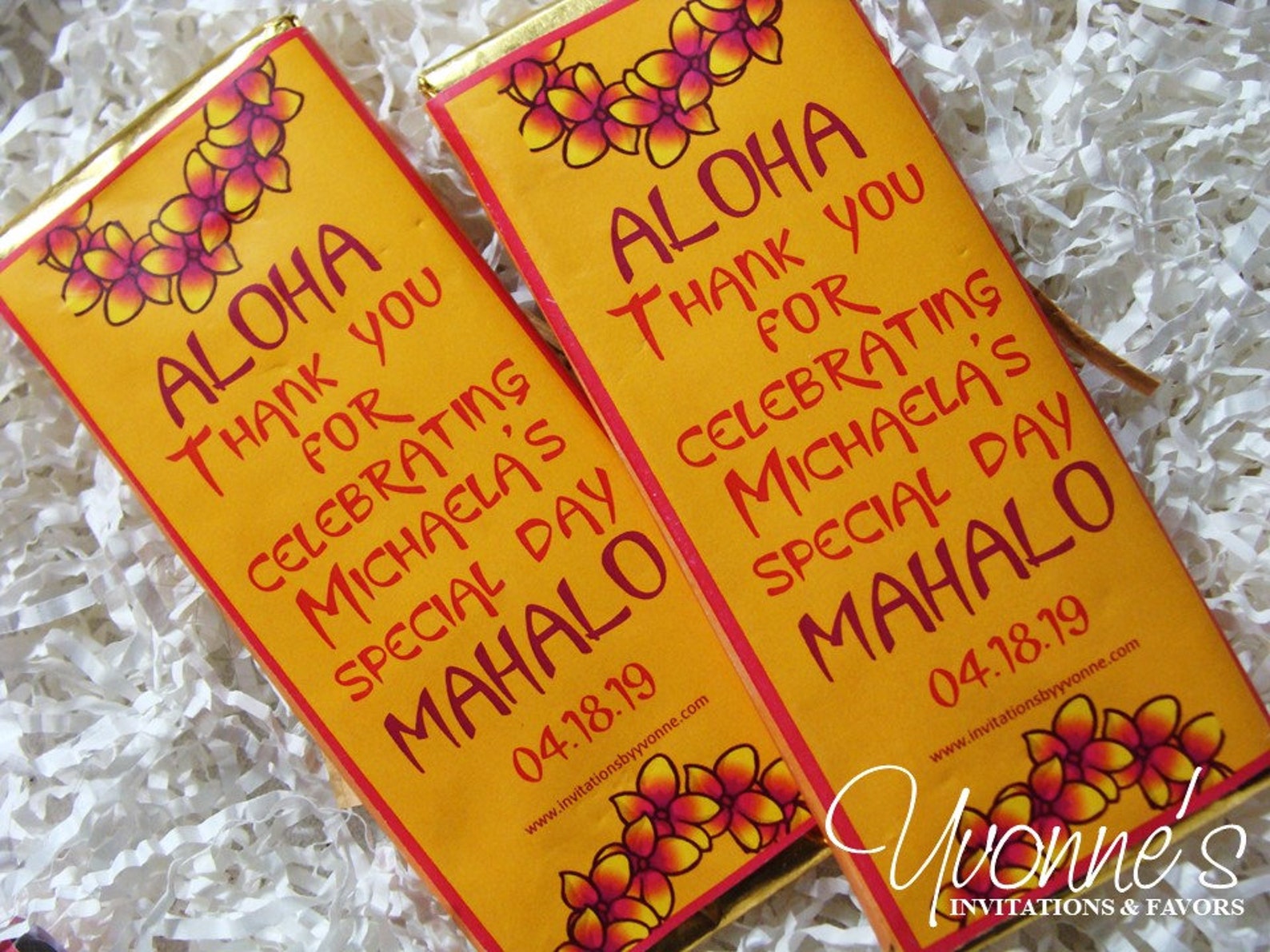 Hawaiian Luau Party Favors-candy Bar Wrapper-chocolate Bar - Etsy