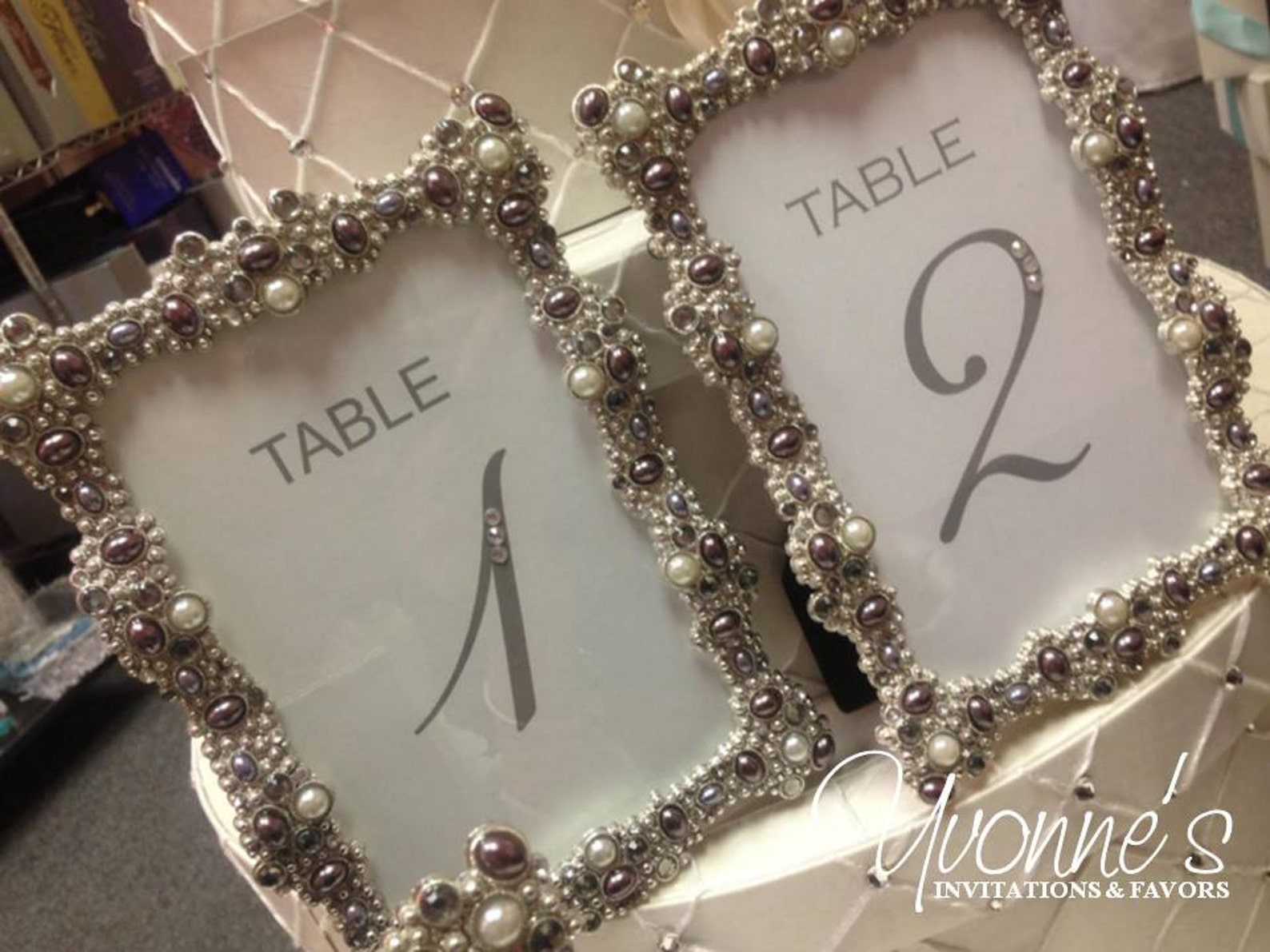 Table Number Inserts for Frames With Partial Rhinestones 4x6 | Etsy