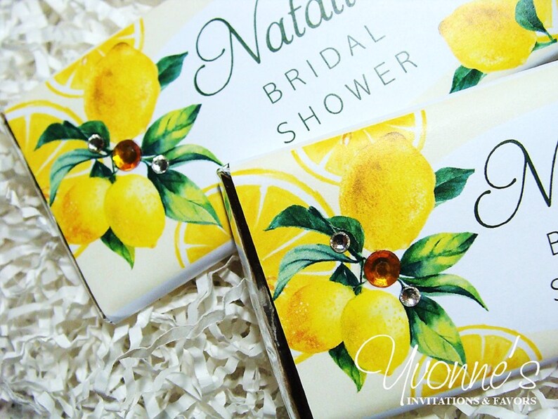 Lemon Shower Candy Bar Wrappers for Chocolate Bars-lemon Theme - Etsy