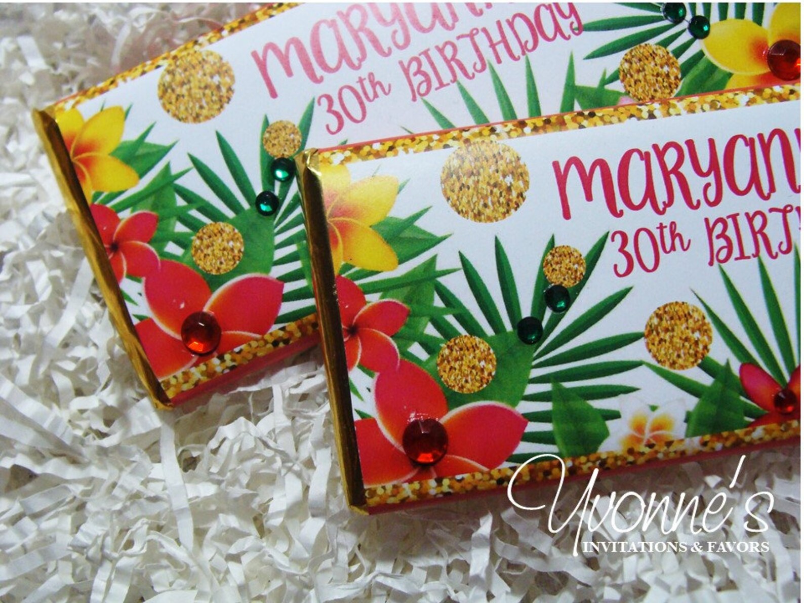 Hawaiian Luau Candy Bar Wrappers for Chocolate Bar - Etsy