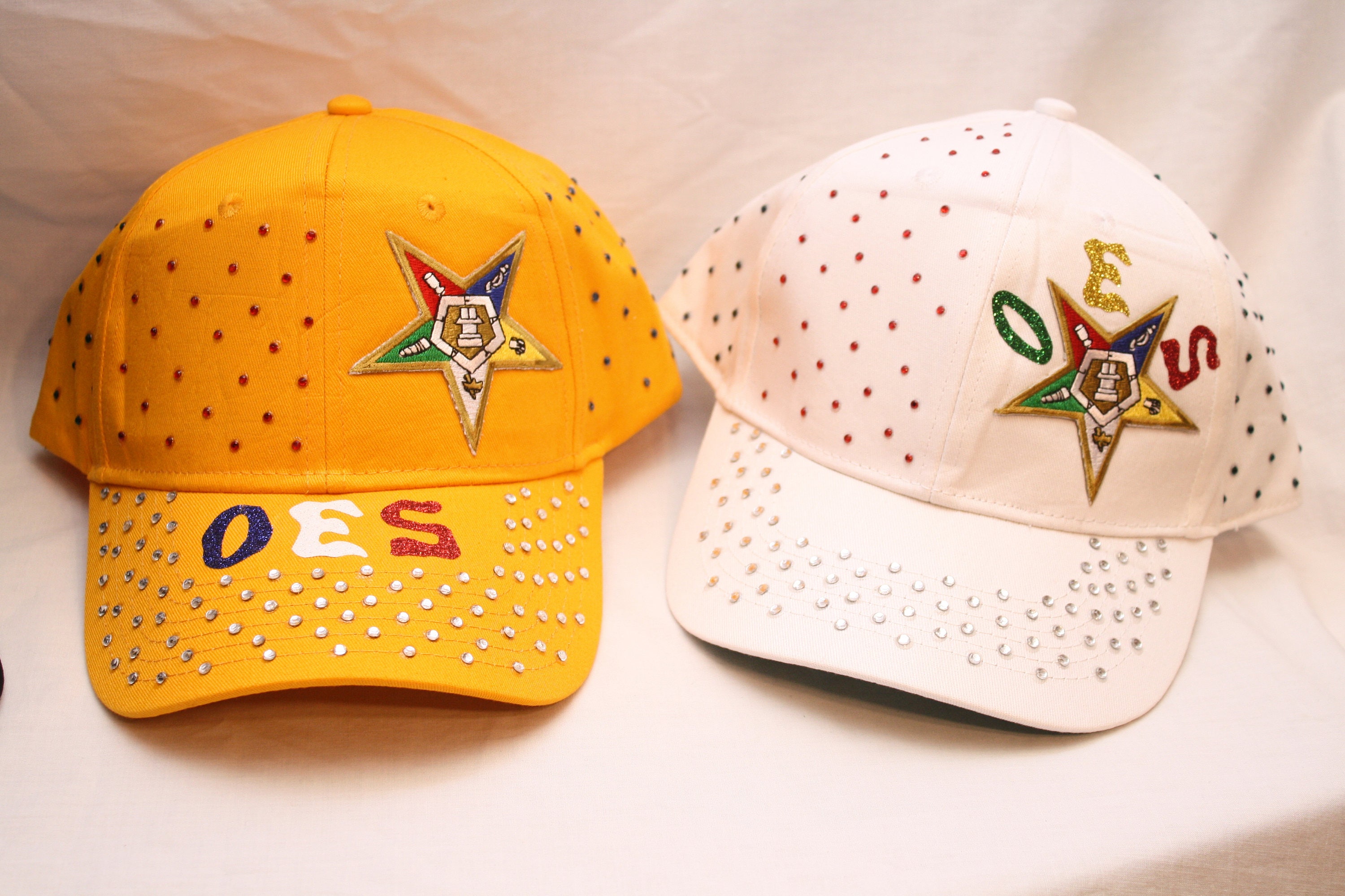 OES Order of the Eastern Rhinestone Embellished Ball Caps - Etsy