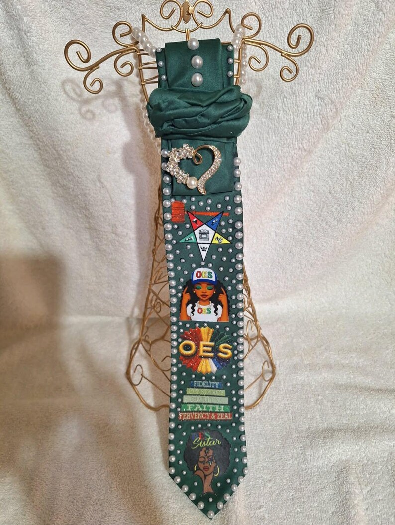 OES - Order of Eastern Star Necktie Necklace - Etsy