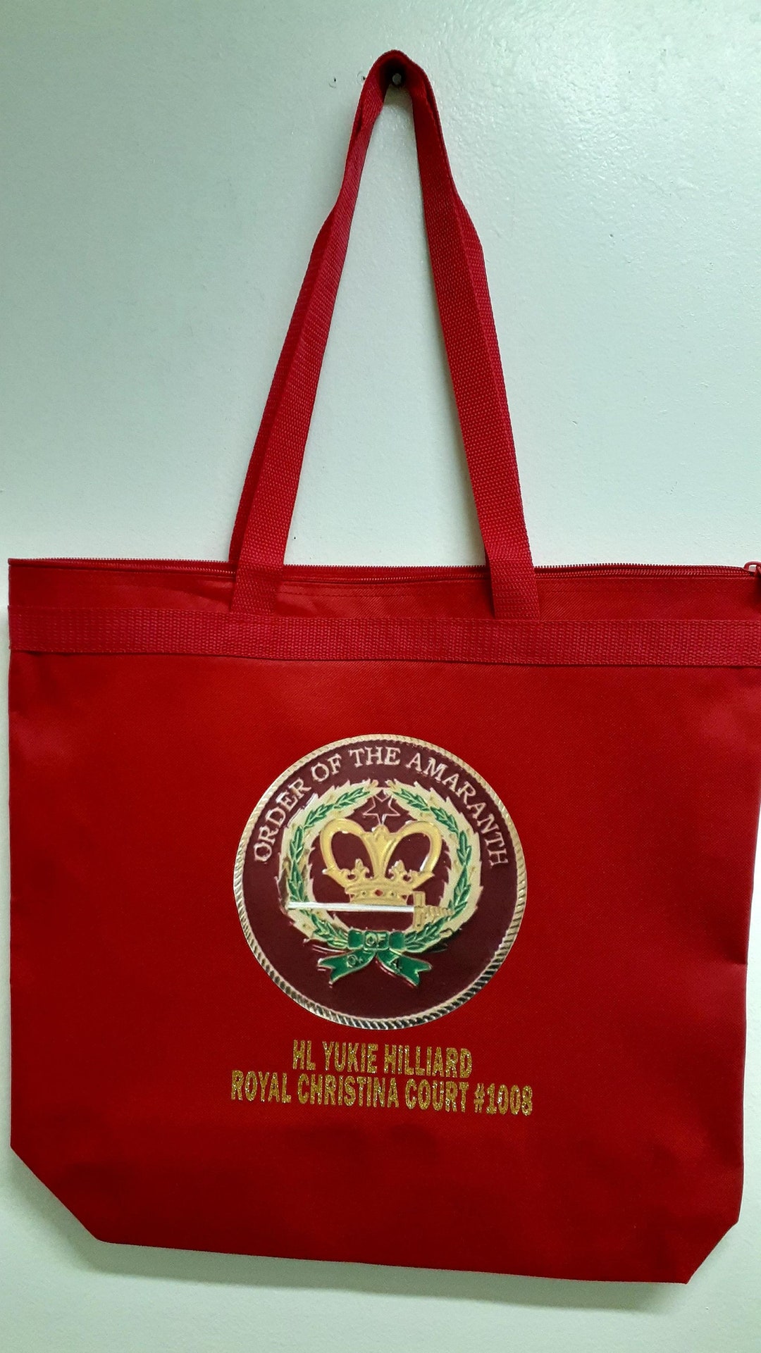 Order of the Amaranth Logo Zipper Tote Bag With Shoulder Straps - Etsy