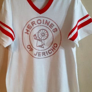 HOJ - Heroines of Jericho Rhinestone Logo Football T-shirt - Etsy