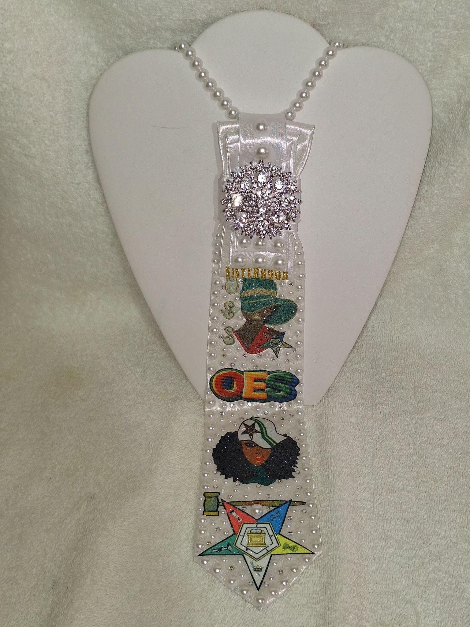 OES - Order of Eastern Star Necktie Necklace - Etsy