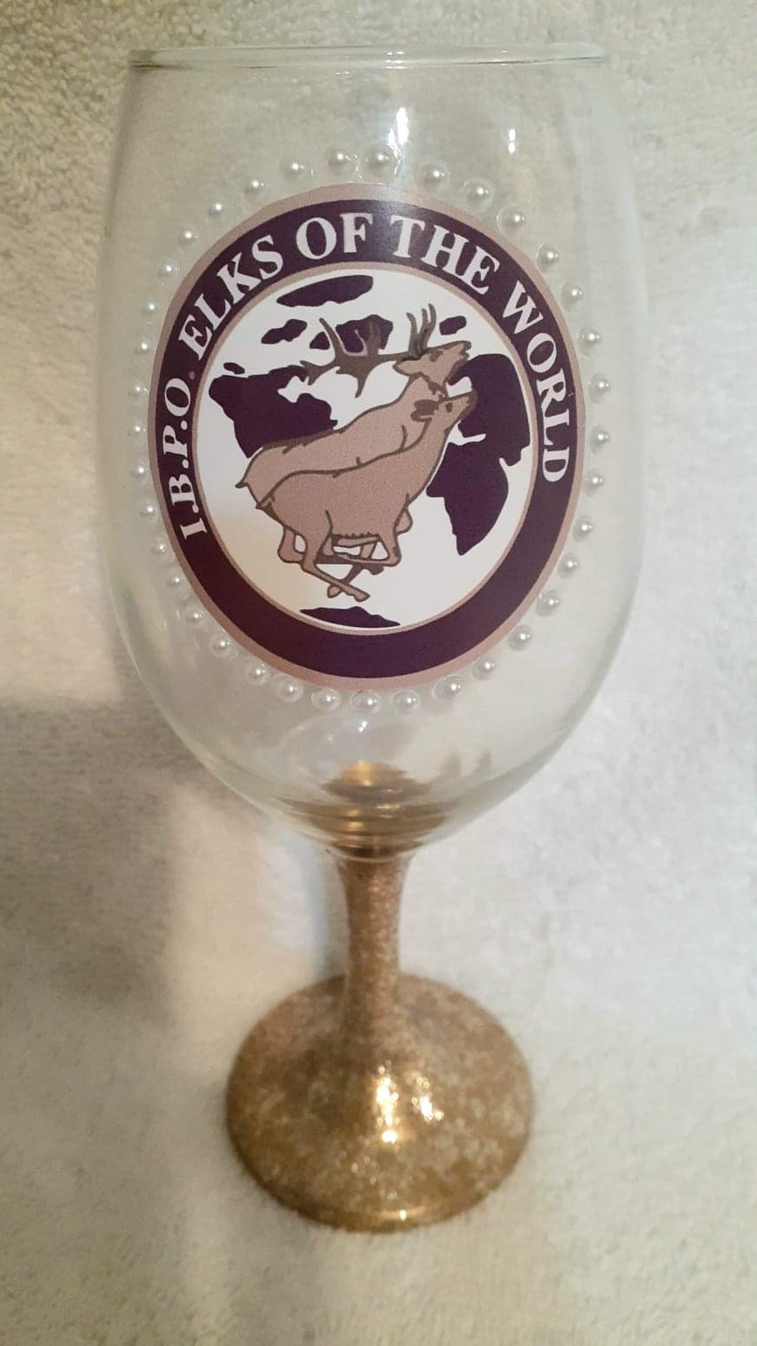 IBPOEW - Elks Logo Trimmed in Pearls Glassware - Etsy