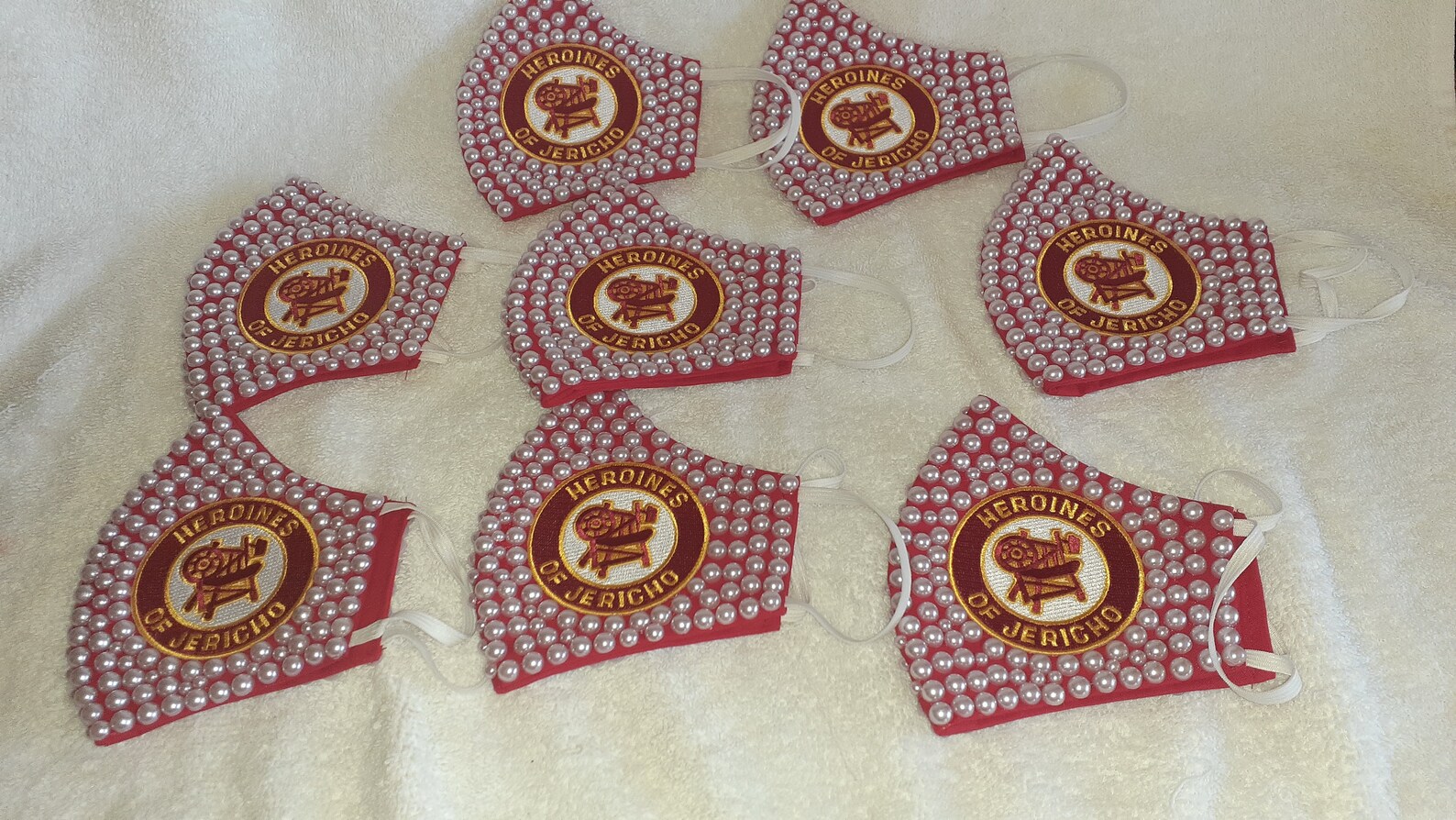 HOJ Heroines of Jericho Logo Emblem Pearls Face Mask - Etsy