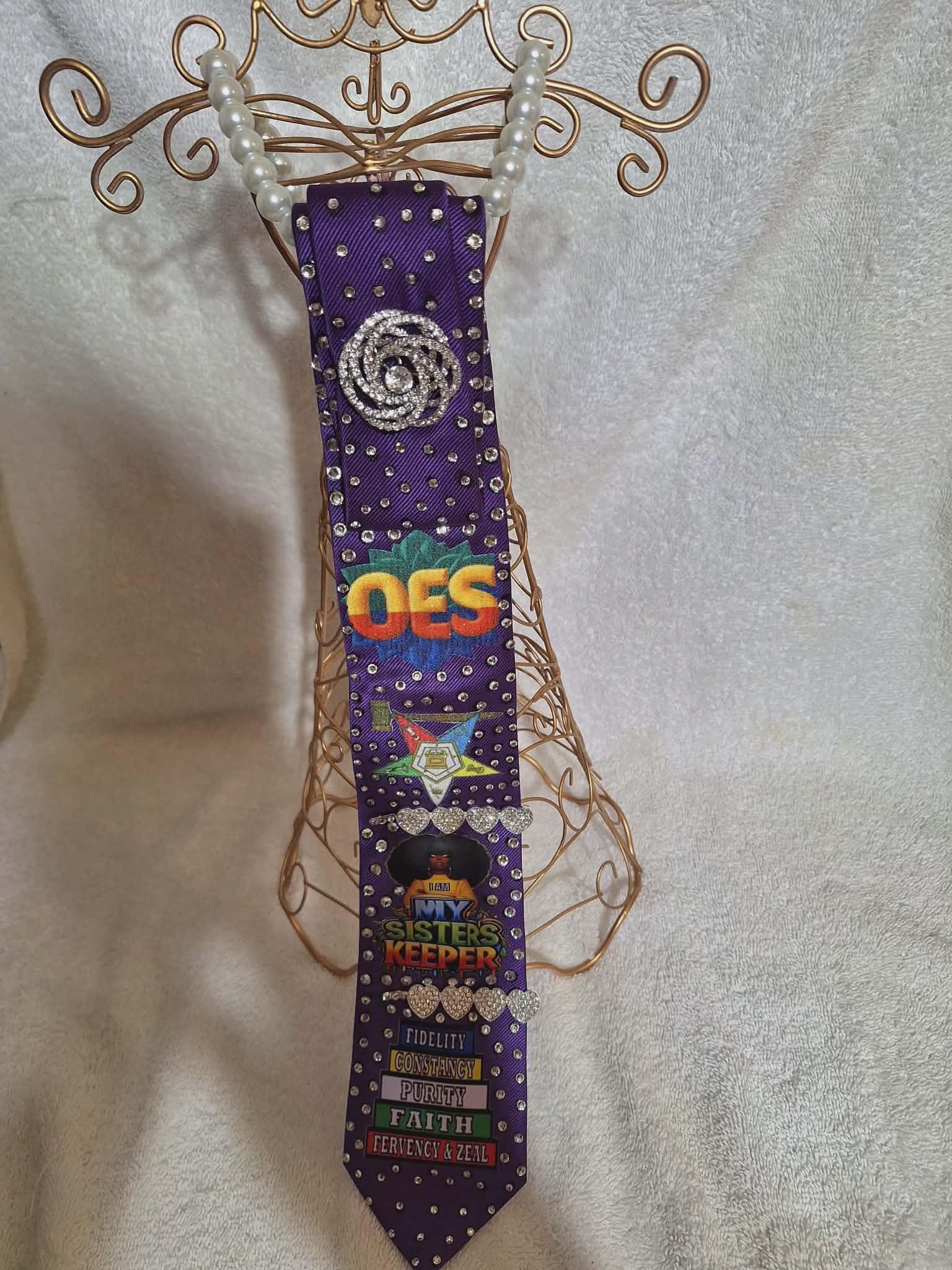 OES - Order of Eastern Star Necktie Necklace - Etsy
