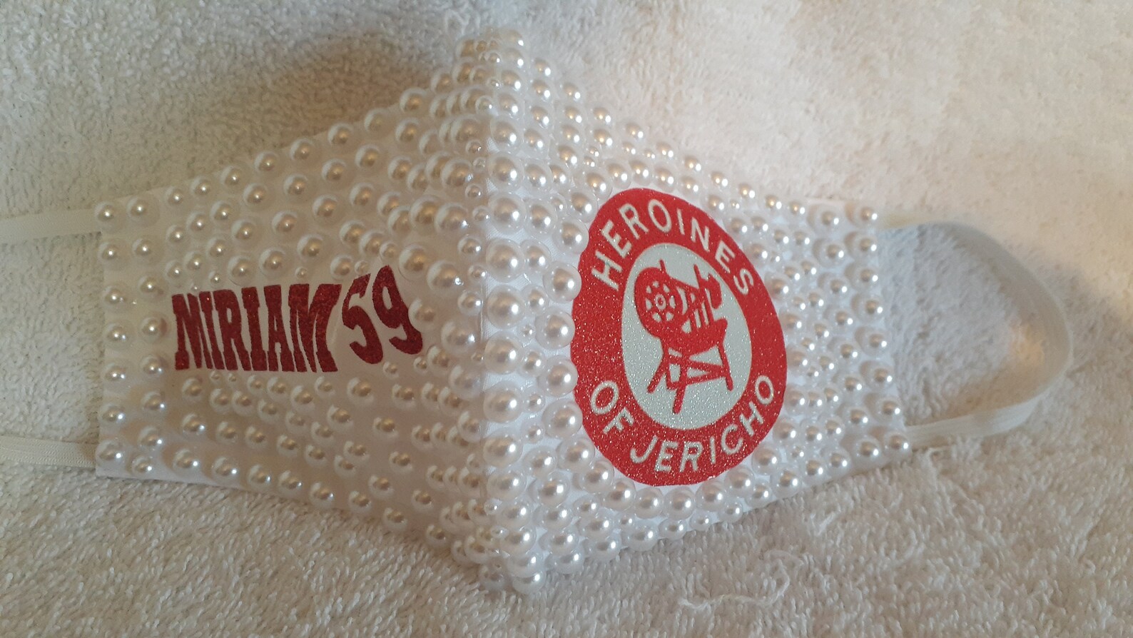 HOJ Heroines of Jericho Logo Emblem Pearls Face Mask - Etsy