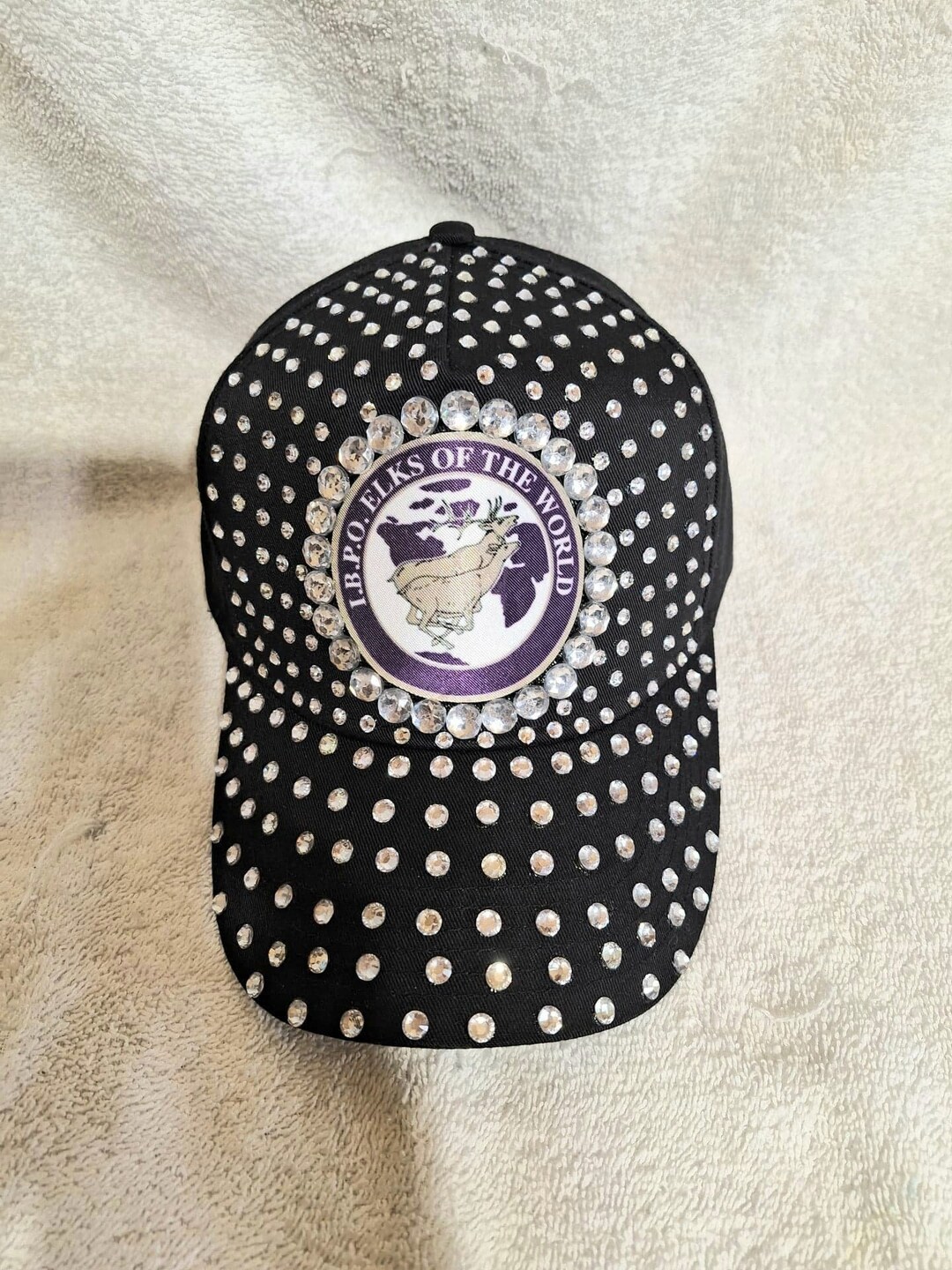 The Elks IBPOEW Logo Emblem Ball Cap Embellished With Rhinestones - Etsy