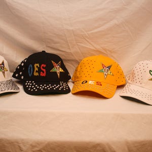 OES - Order of the Eastern Rhinestone Embellished Ball Caps With Star ...