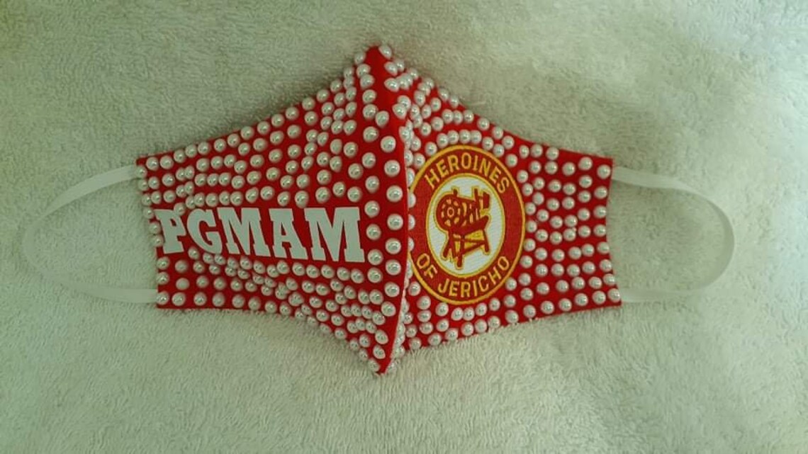 HOJ Heroines of Jericho Logo Emblem Pearls Face Mask - Etsy