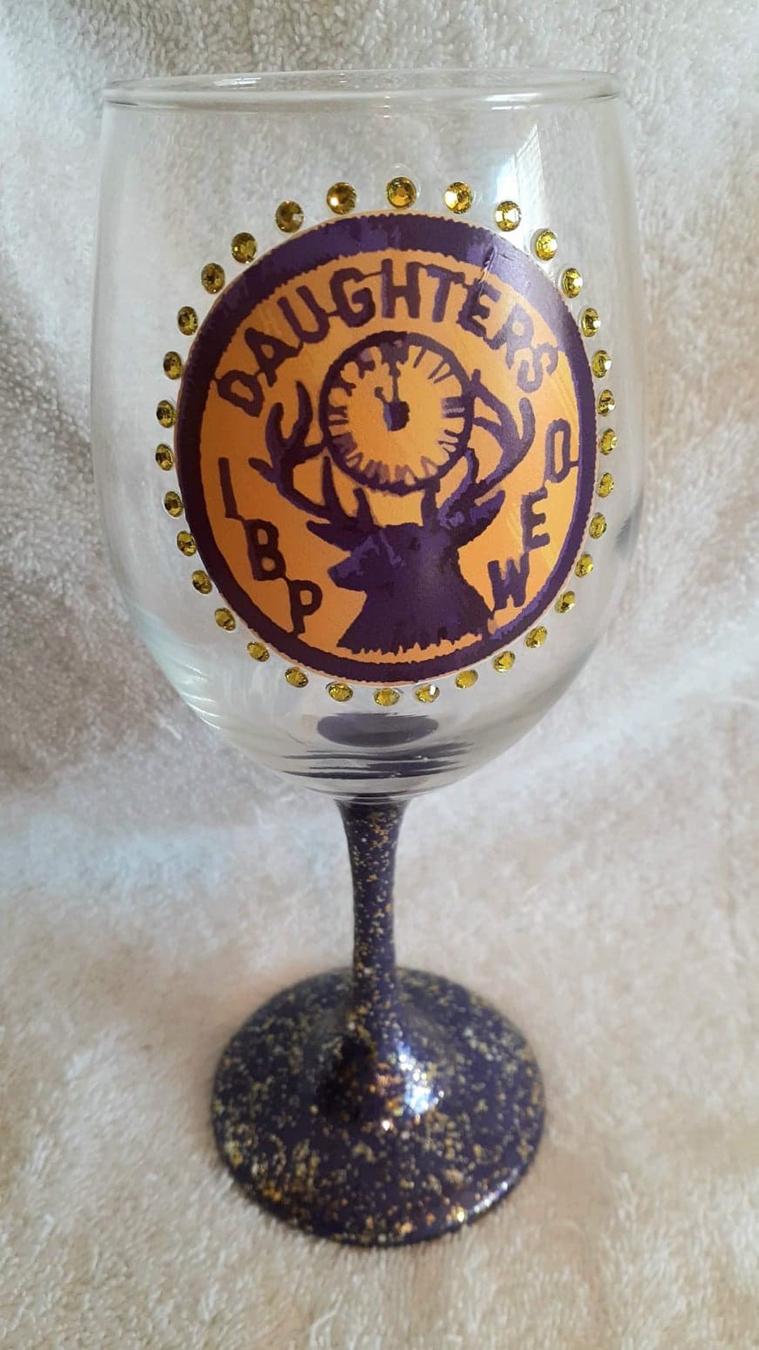 IBPOEW Daughters of the Elks Logo Rhinestone Trimmed Glassware - Etsy