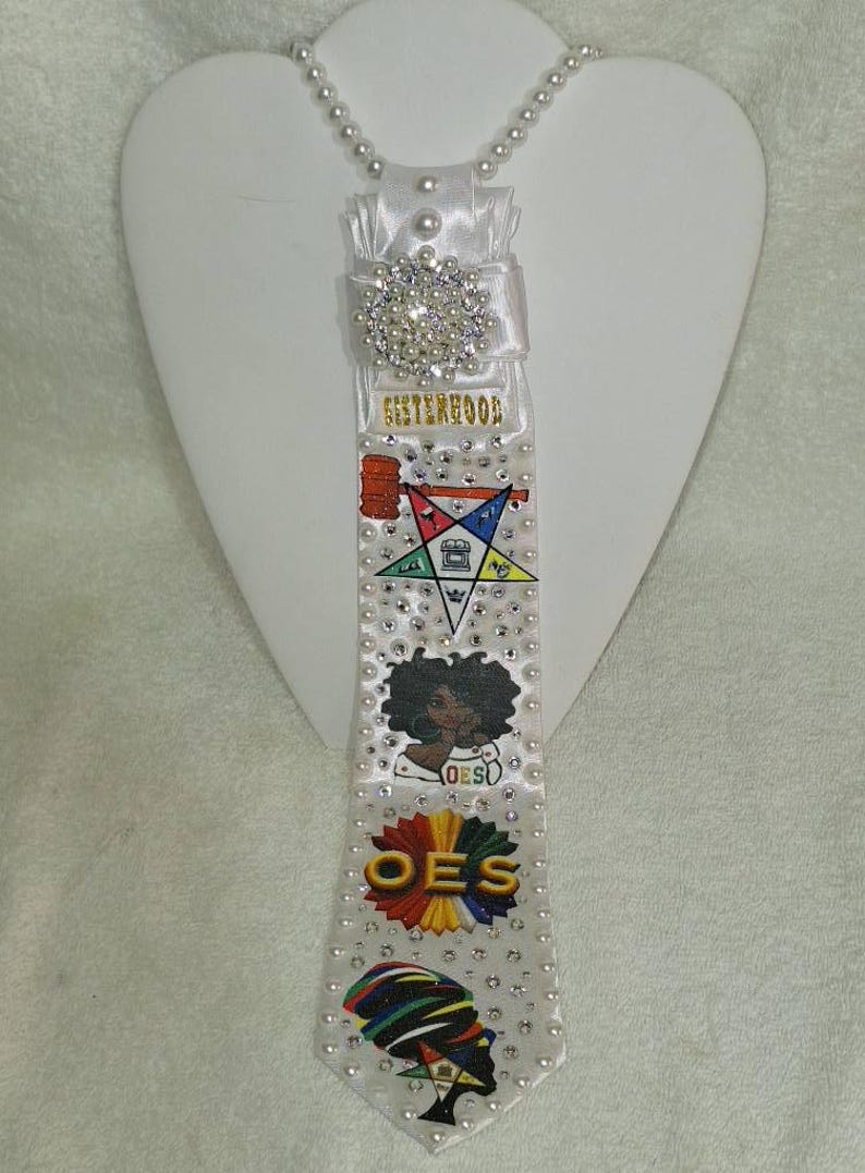 OES - Order of Eastern Star Necktie Necklace - Etsy