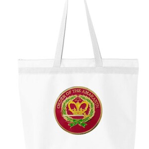 Order of the Amaranth Logo Zipper Tote Bag With Shoulder Straps - Etsy