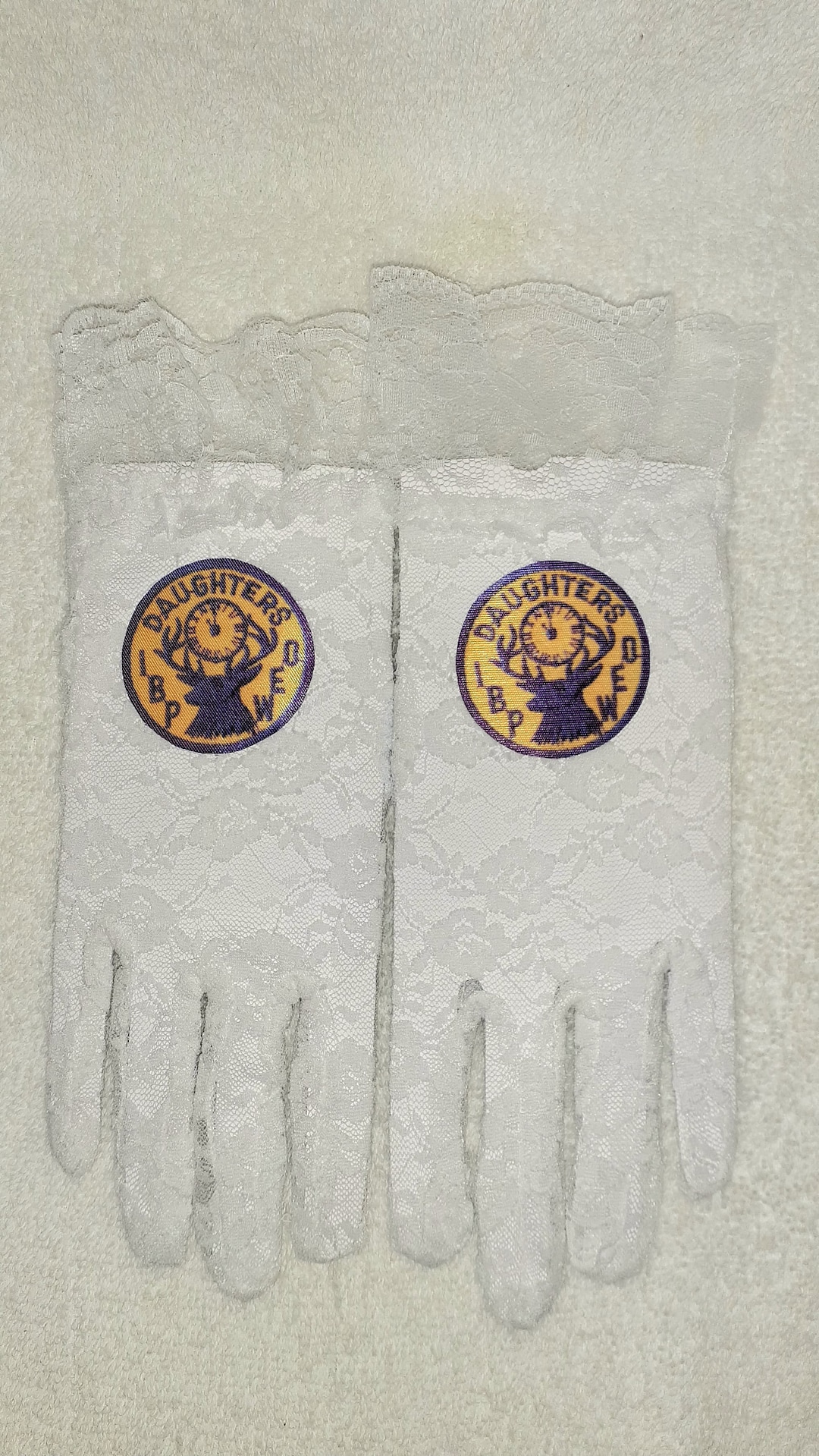 Elks - Daughters of Elks - IBPOEW Logo White Lace Gloves - Etsy