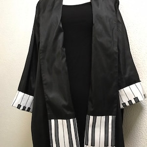 Hand Painted Silk Music Piano Keyboard Reversible Jacket by Designer ...