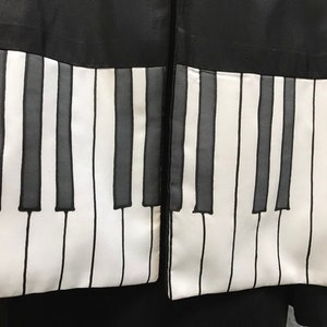 Hand Painted Silk Music Piano Keyboard Reversible Jacket by Designer ...