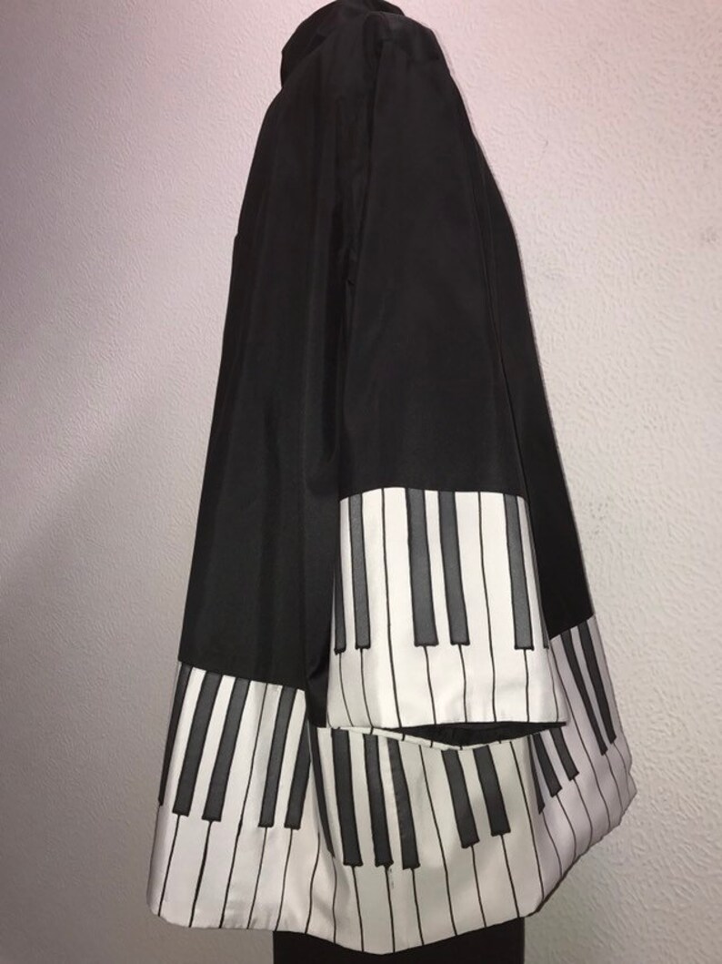 Hand Painted Silk Music Piano Keyboard Reversible Jacket by - Etsy