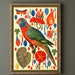 Parrot Art Print, Colourful Forest Painting, Bird Poster, Nature ...