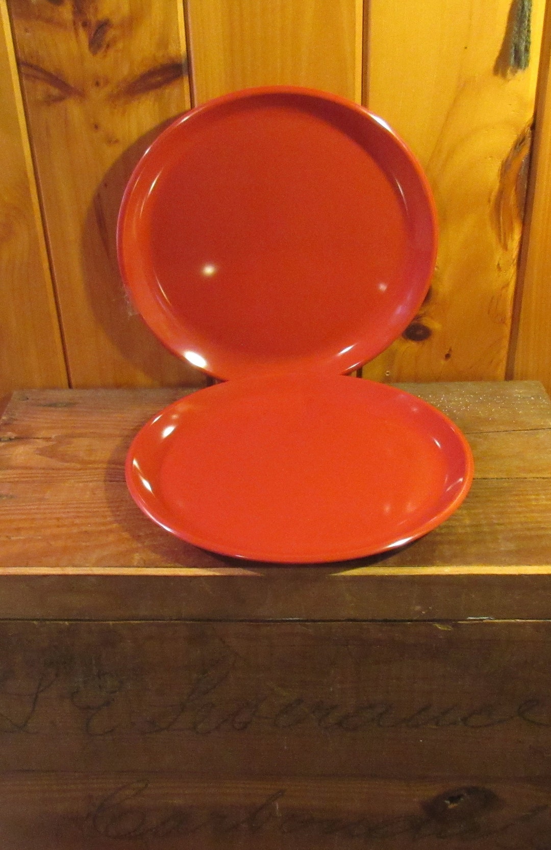 2 RUBBERMAID RED 10 Dinner Plates - Etsy