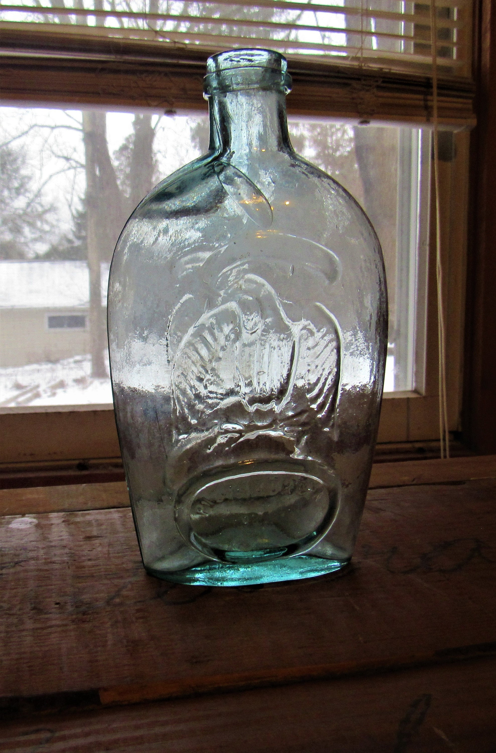 HISTORICAL FLASK Aqua Embossed Eagle. Pittsburg Pa. - Etsy