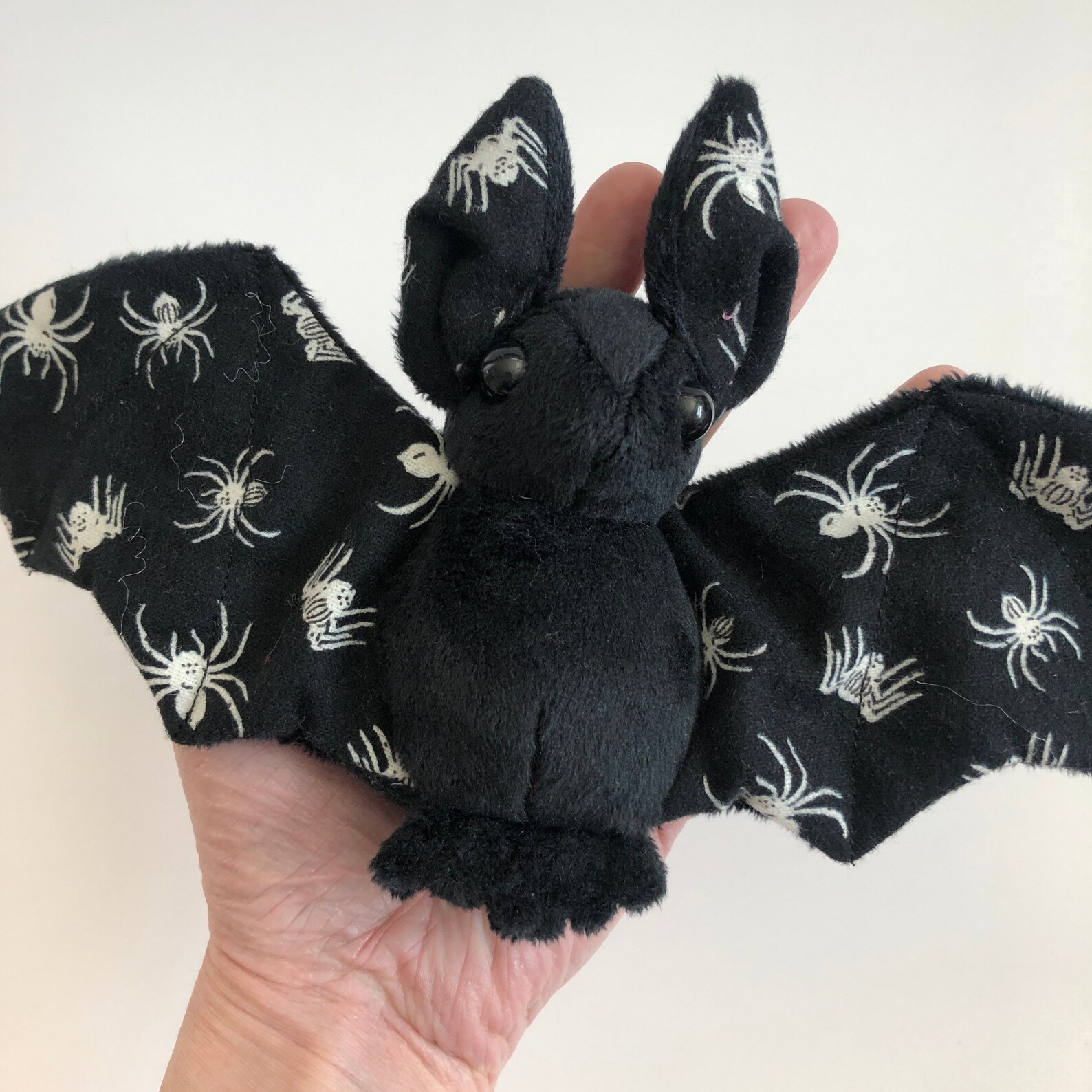 Glow-in-the-dark Spider Bat Black Plush Stuffed Animal - Etsy