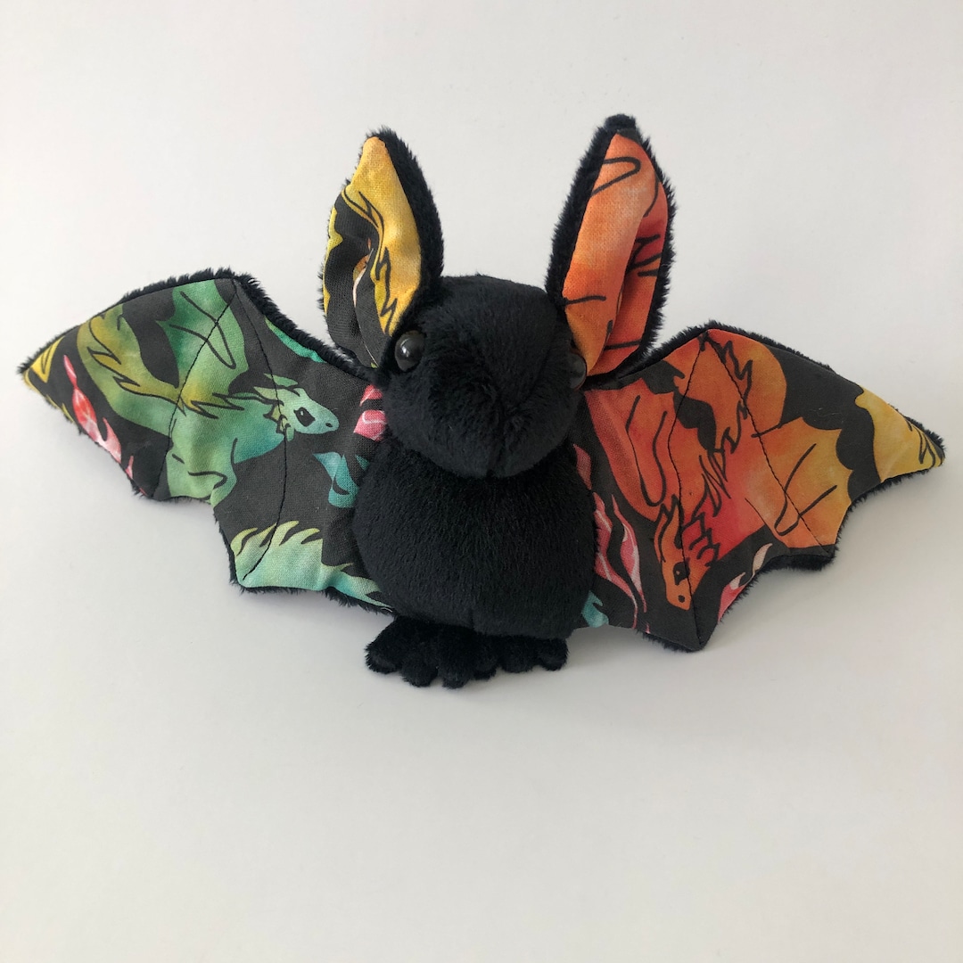 Dragon Black Bat Plush, Stuffed Animal, Softie - Etsy