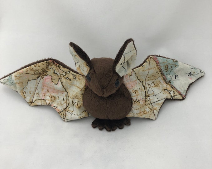 World Map Bat Plush Stuffed Animal Softie - Etsy