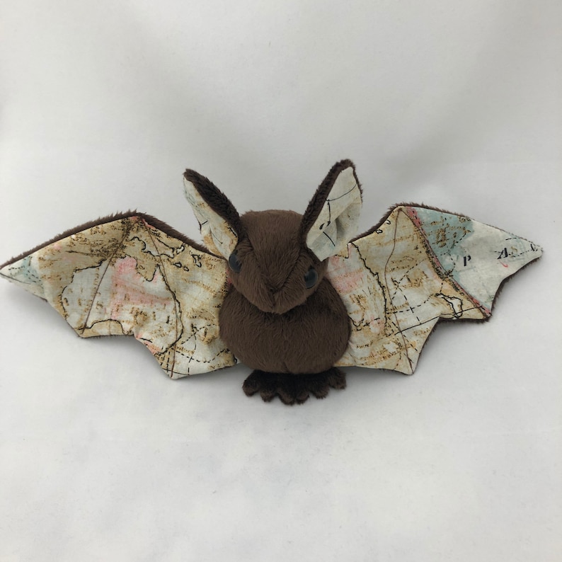 World Map Bat Plush, Stuffed Animal, Softie - Etsy
