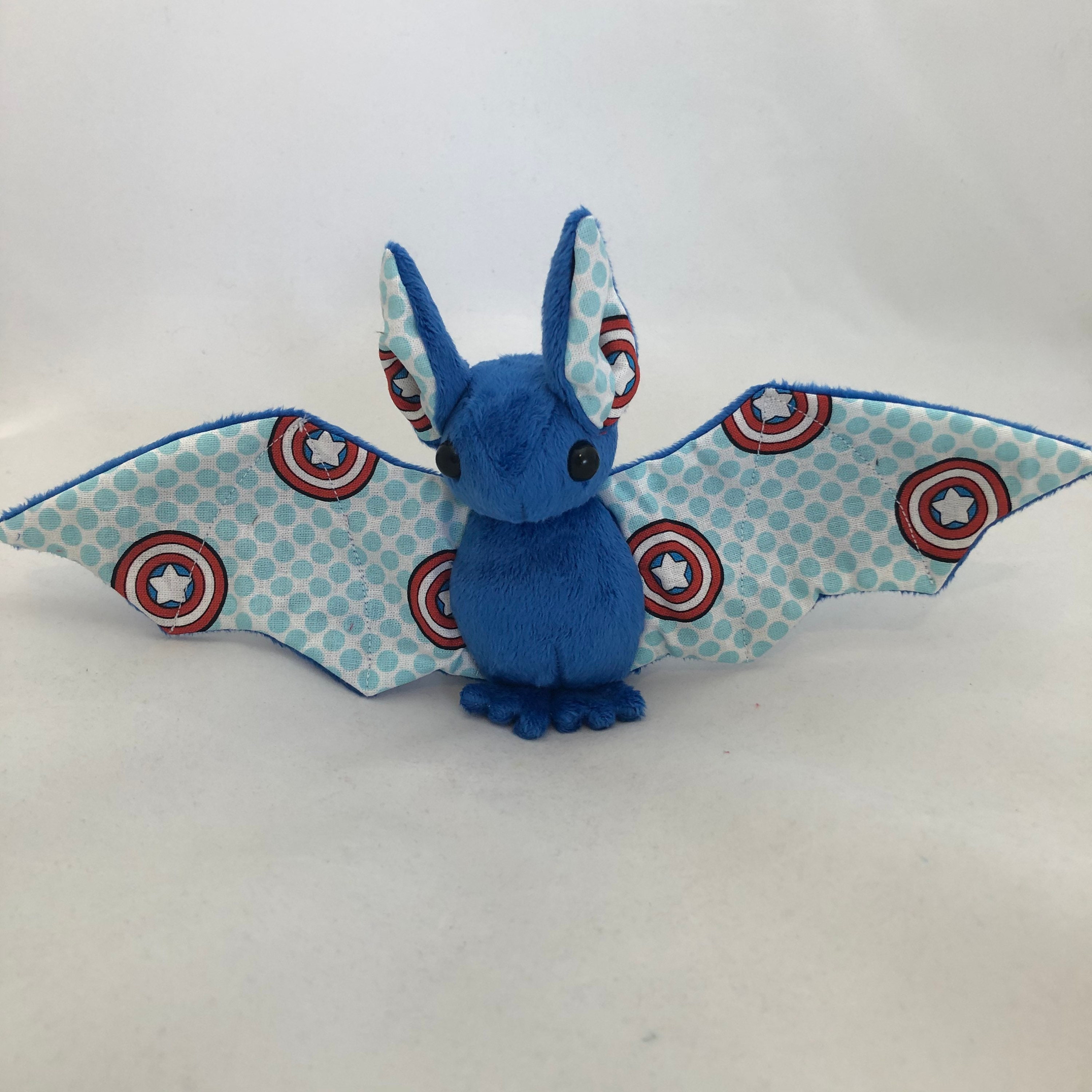America Blue Bat Plush Stuffed Animal Softie - Etsy UK
