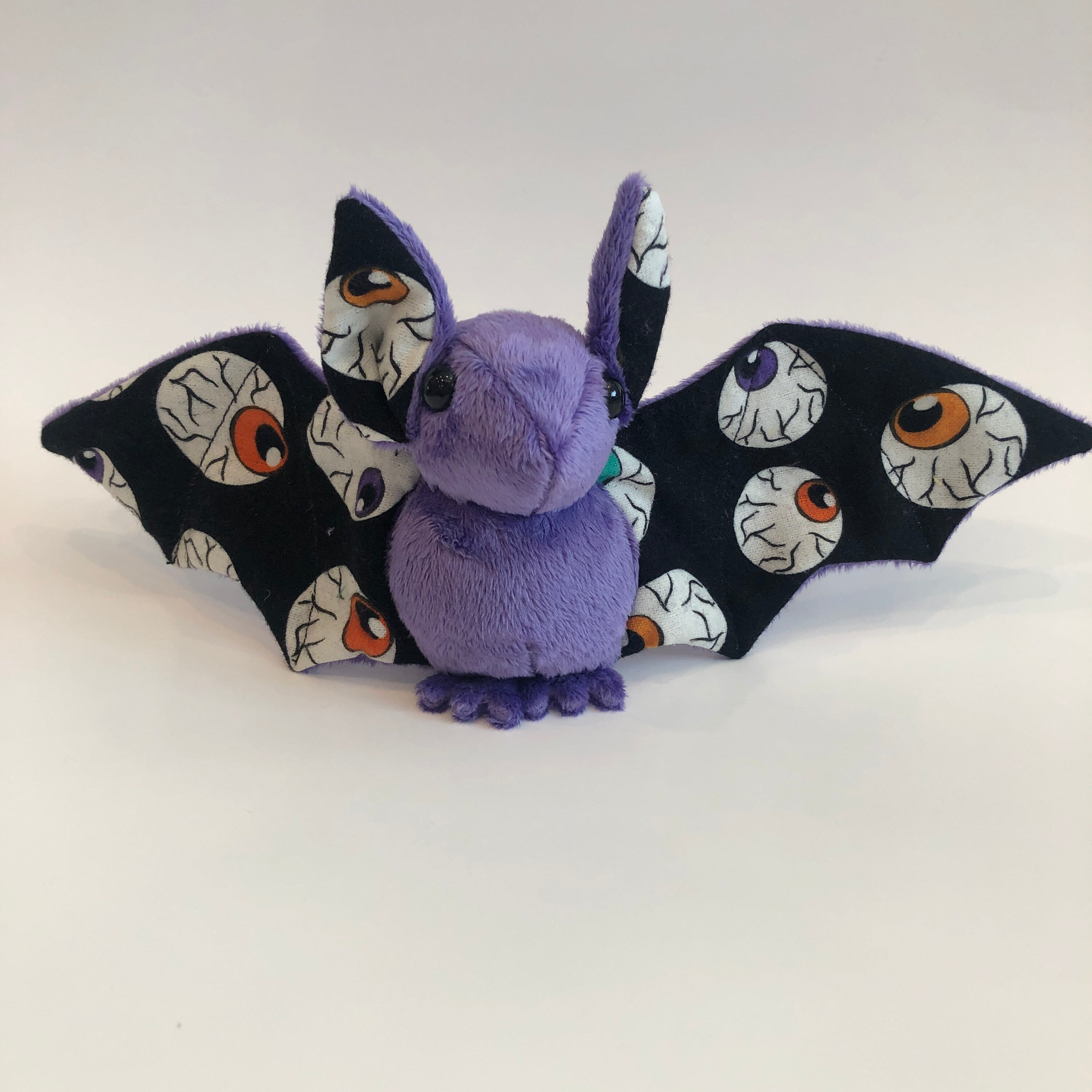 Glow-in-the-dark Eyeball Bat Purple Plush, Stuffed Animal, Softie - Etsy