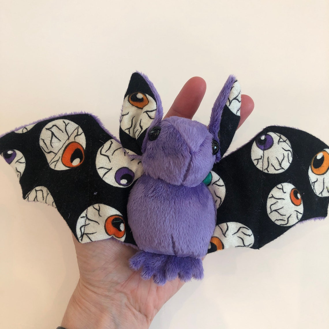 Glow-in-the-dark Eyeball Bat Purple Plush, Stuffed Animal, Softie - Etsy