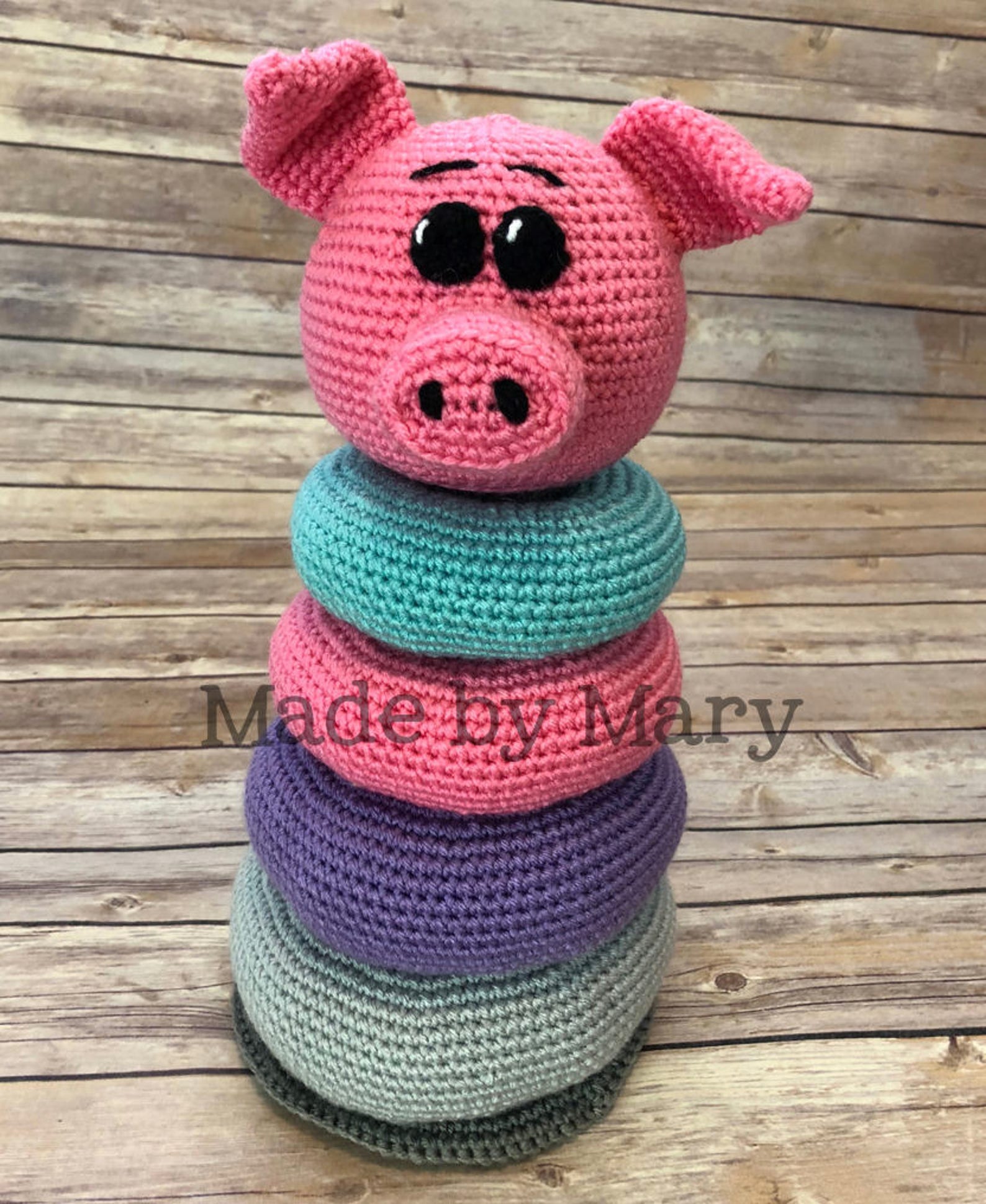 PDF PATTERN: Ring Stacker Farm Animals **crochet Pattern Only, Not ...