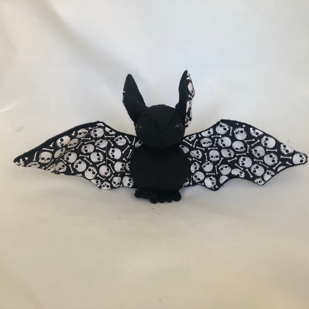 Skulls Bat Plush, Stuffed Animal, Softie - Etsy