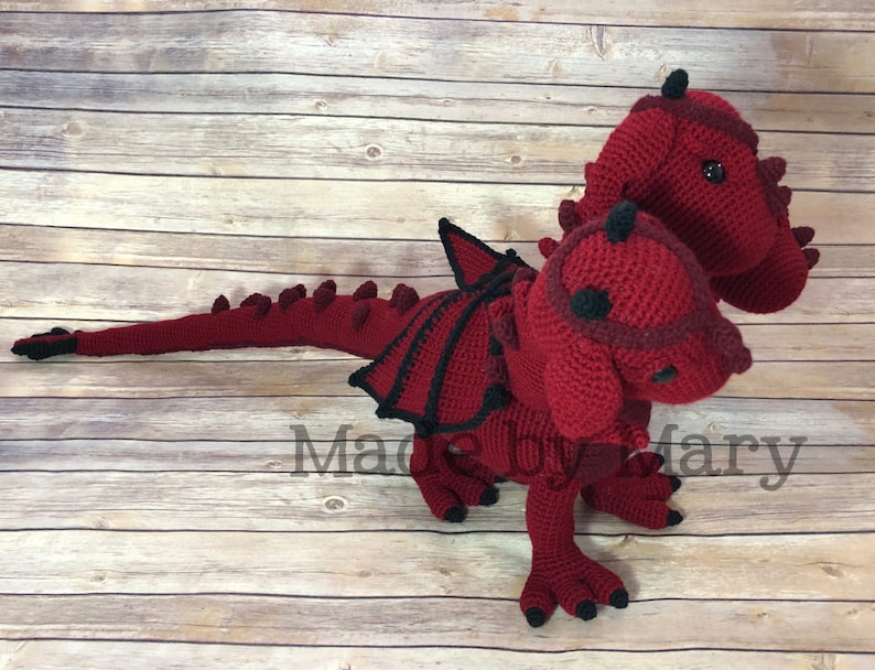 PDF Pattern: Three-headed Dragon **crochet Pattern Only, Not Actual ...