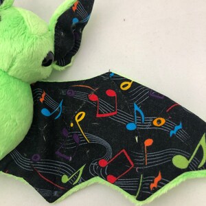 Green Music Note Bat Plush, Stuffed Animal, Softie - Etsy