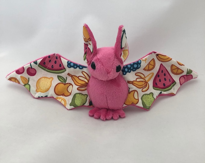 Pink Fruit Bat Plush, Stuffed Animal, Softie - Etsy