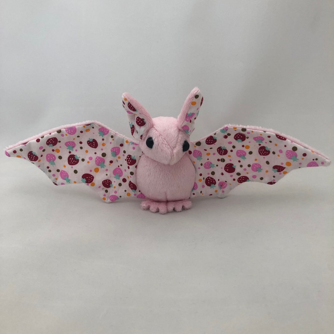 Light Pink Strawberry Bat Plush Stuffed Animal Softie - Etsy