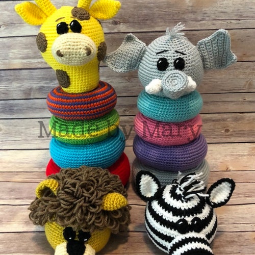 PDF PATTERN: Ring Stacker Farm Animals crochet Pattern Only - Etsy
