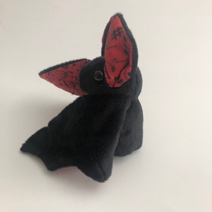 Black Red Music Note Bat Plush, Stuffed Animal, Softie - Etsy