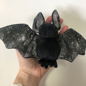 Night Star Gazing Galaxy Bat Black Plush, Stuffed Animal, Softie ...