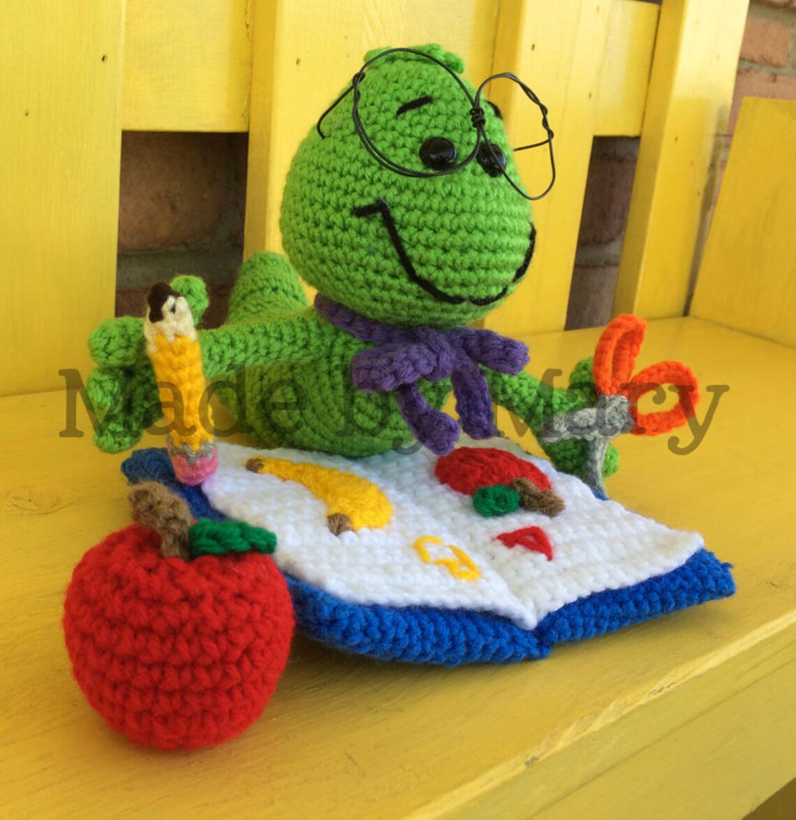 PDF PATTERN: Bookworm Amigurumi crochet Pattern Only Not - Etsy
