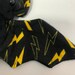 Black Lightning Bolt Bat Plush, Stuffed Animal, Softie - Etsy