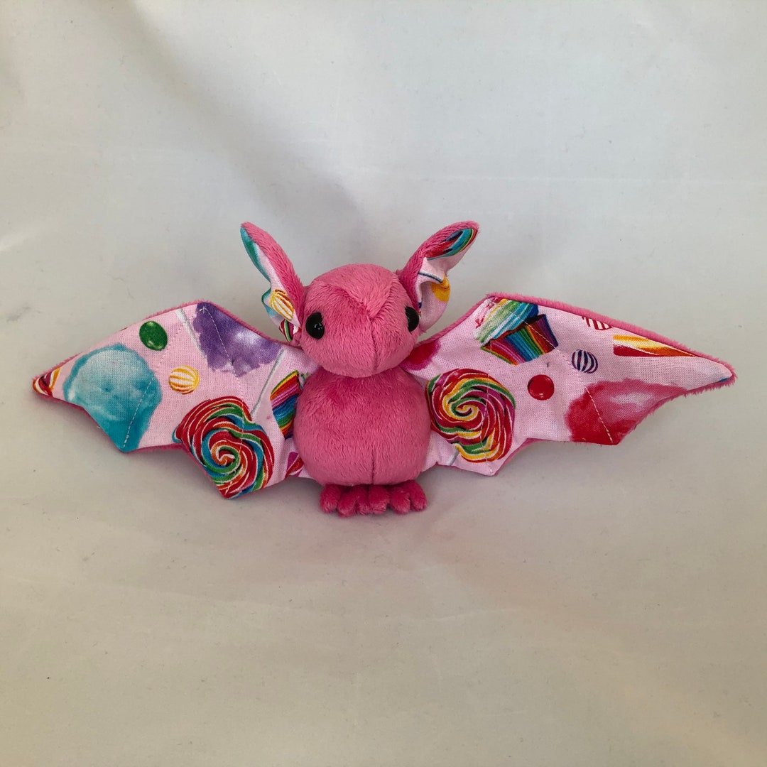 Pink Candy Bat Plush, Stuffed Animal, Softie - Etsy