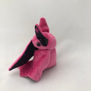 Pink Black Shimmer Stars Bat Plush, Stuffed Animal, Softie - Etsy