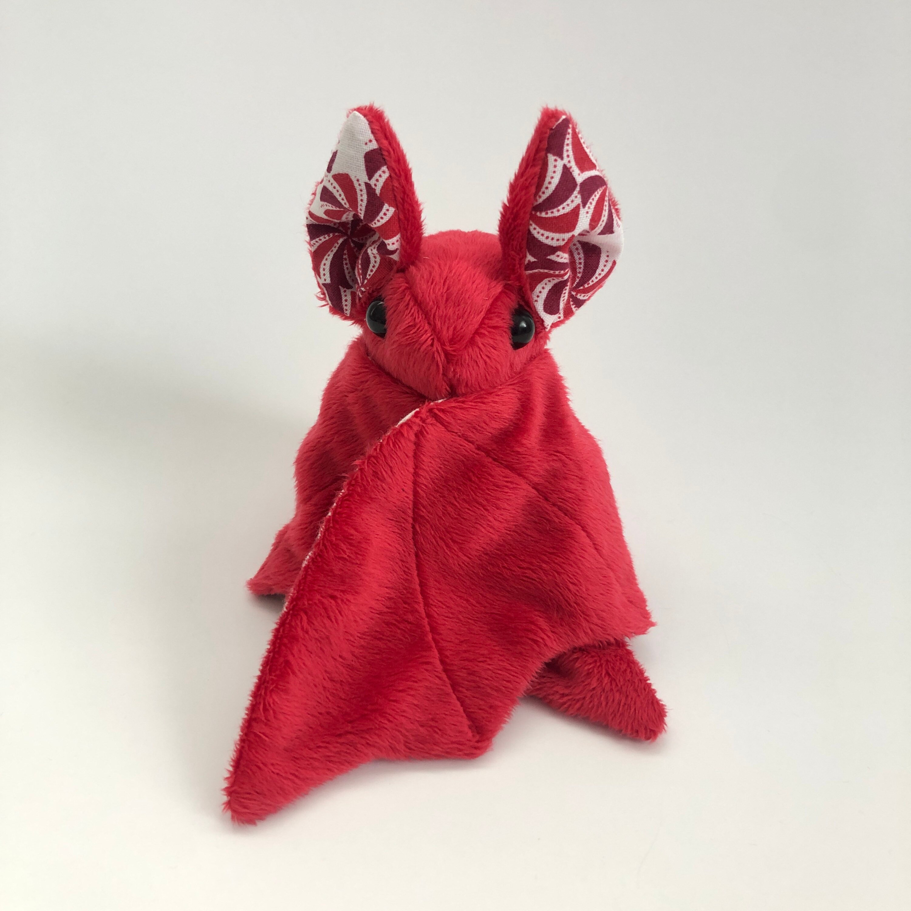 Peppermint Red Bat Plush, Stuffed Animal, Softie - Etsy