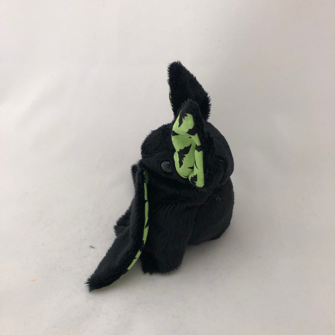 Black Lime Green Bat Wing Bat Plush Stuffed Animal Softie | Etsy