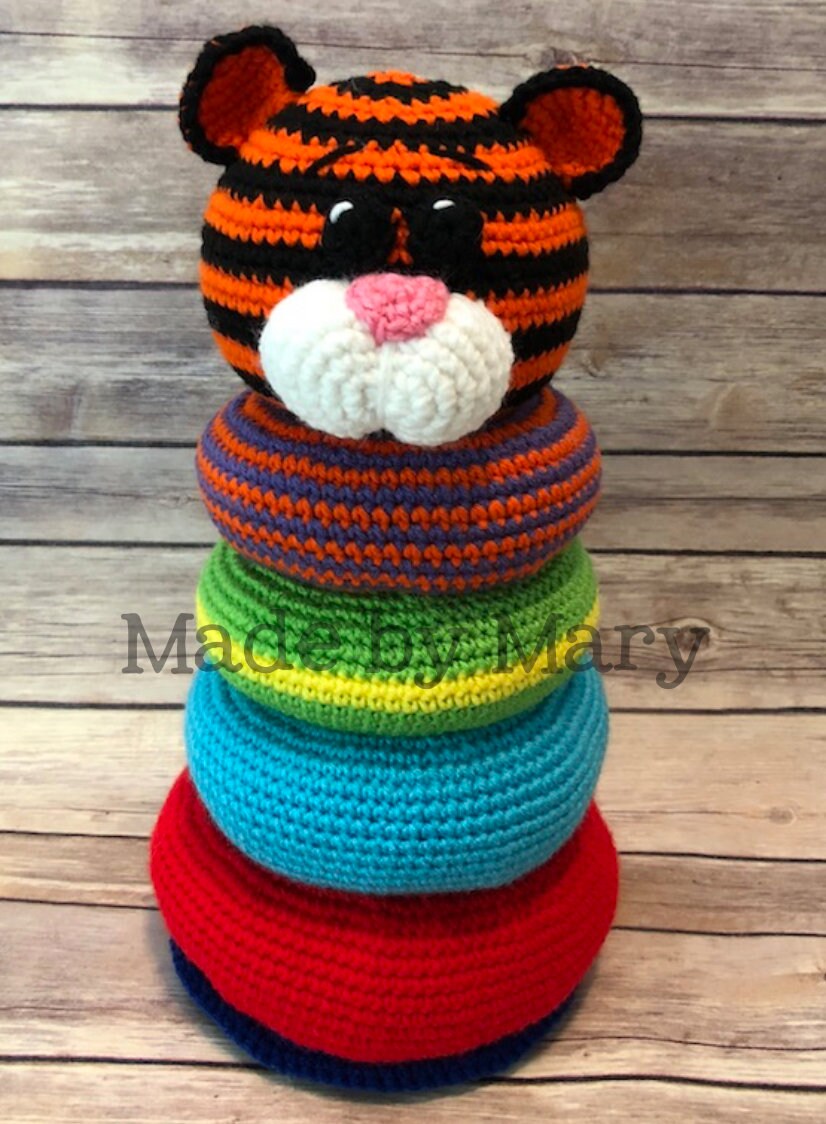 PDF PATTERN: Ring Stacker Zoo Animals 2 crochet Pattern - Etsy