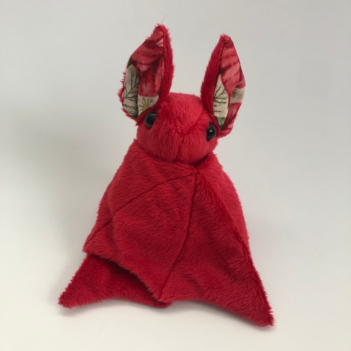 Poinsettia Red Bat Plush Stuffed Animal Softie - Etsy
